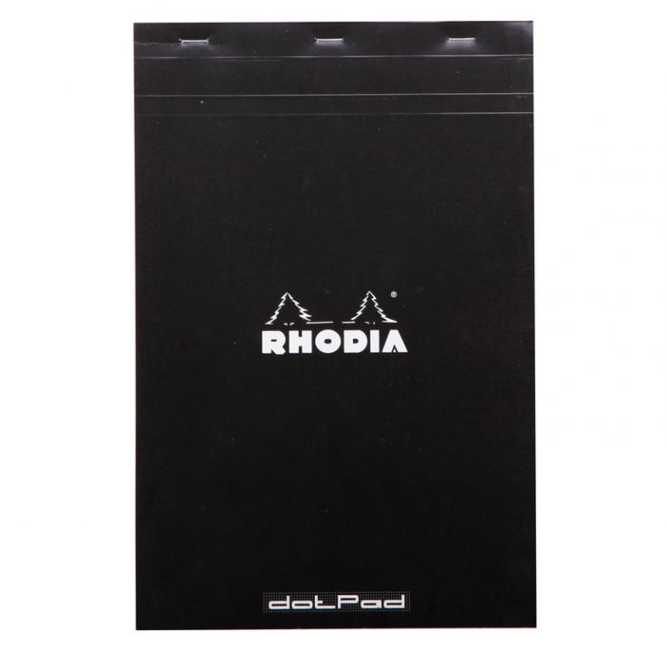 Rhodia Notizblock Block DotPad A4 80 Blatt schwarz | paper-markt.de